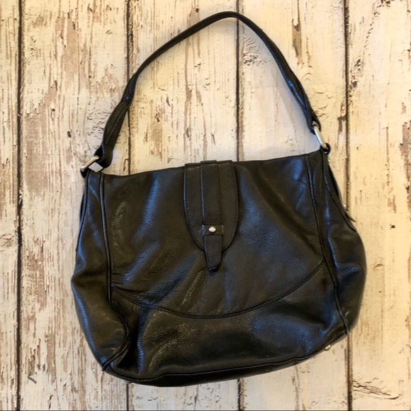 Perlina | Bags | Perlina Soft Black Leather Purse W Silver Accents ...